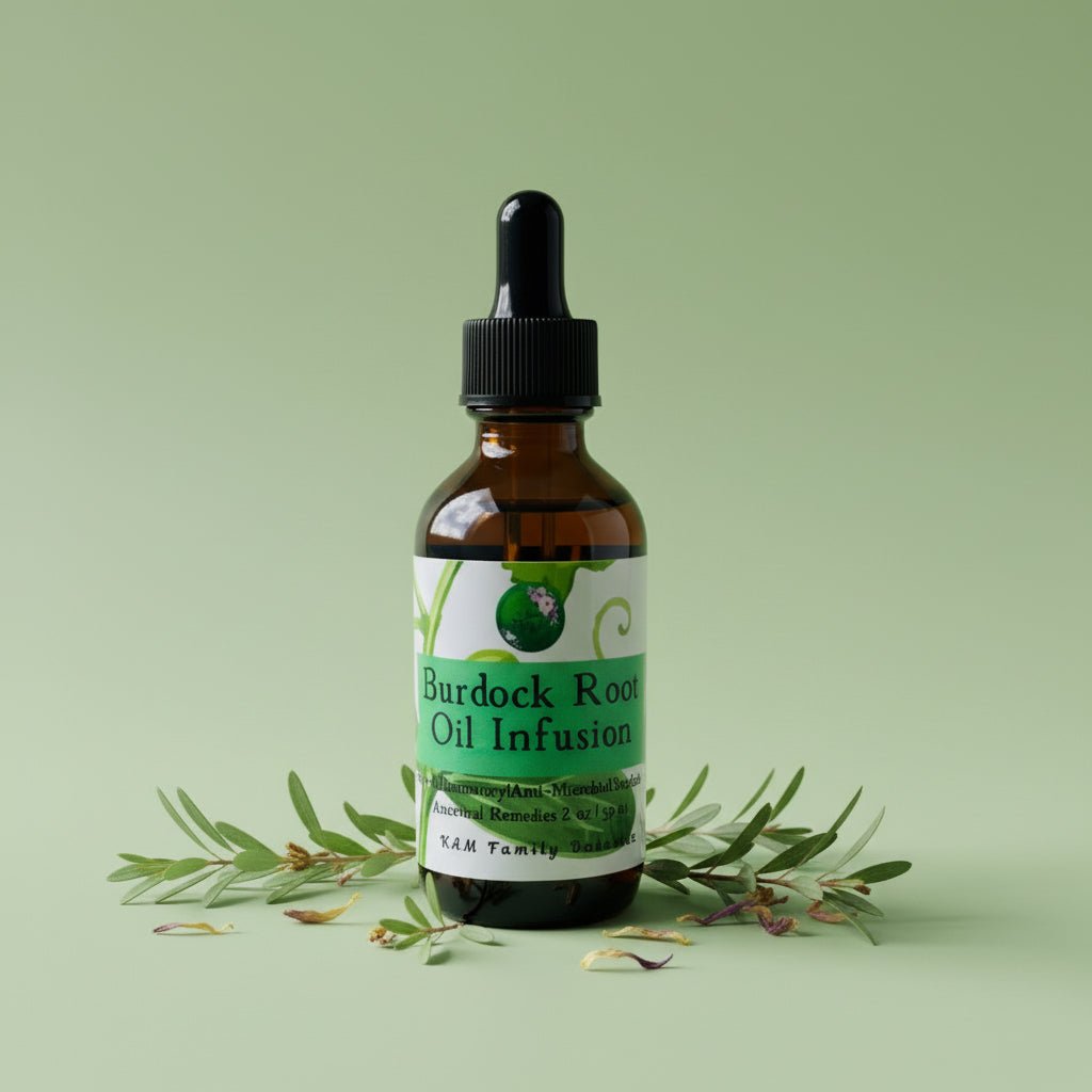 Burdock Root Infused Oil – KAM Family Botanics